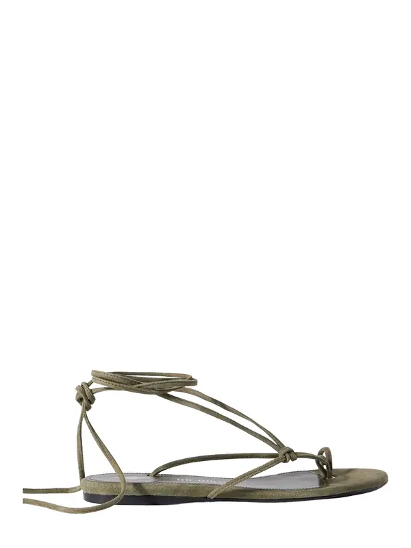 Attico Kika Suede Sandals - Green