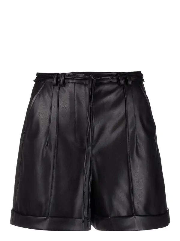 Patrizia Pepe Exposed Seam Detailing Shorts - Black