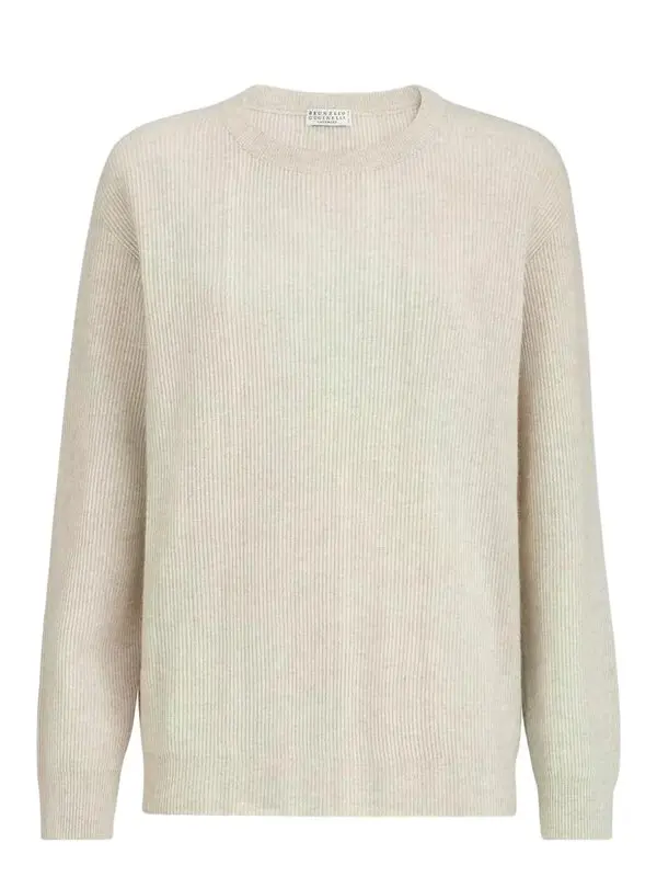 Brunello Cucinelli Long-sleeve Knitted Jumper - Neutrals