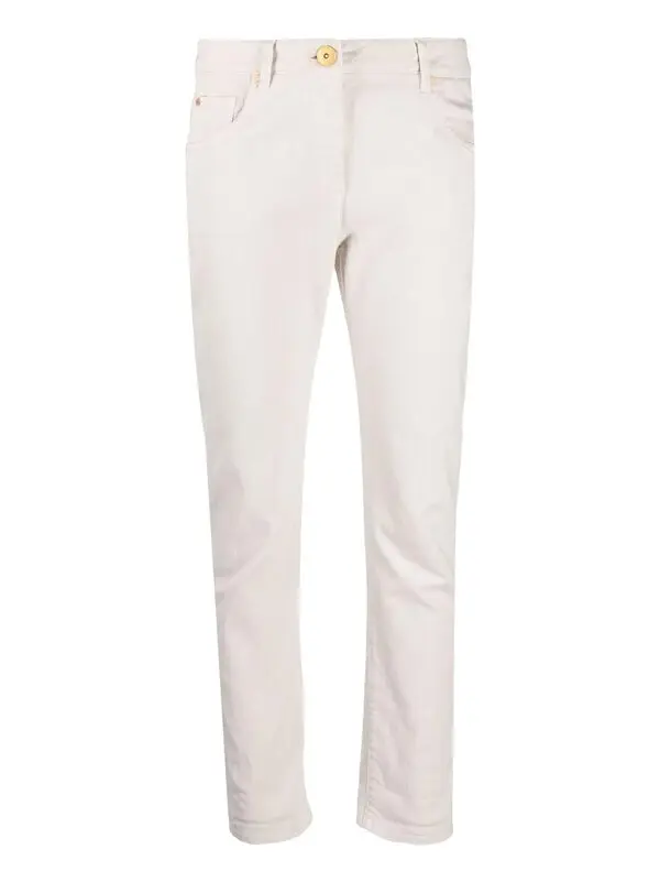 Brunello Cucinelli Cropped Skinny-fit Jeans - Neutrals