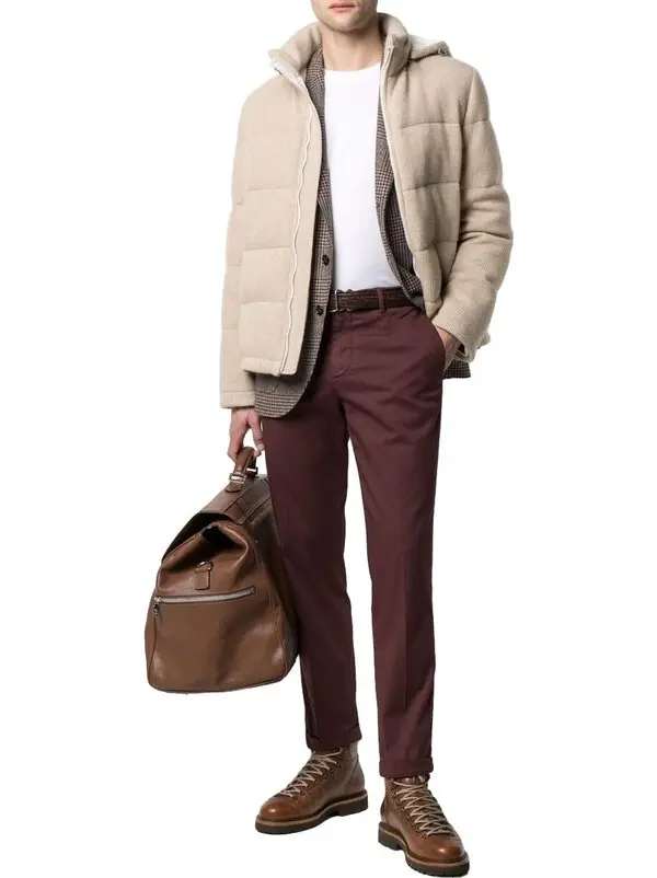 Brunello Cucinelli Padded Cashmere Jacket - Neutrals
