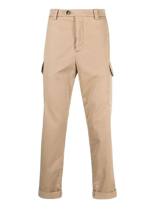 Brunello Cucinelli Slim Cargo Trousers - Neutrals
