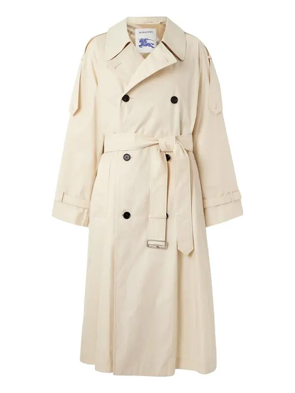 Burberry Belted Cotton-gabardine Trench Coat - Neutrals