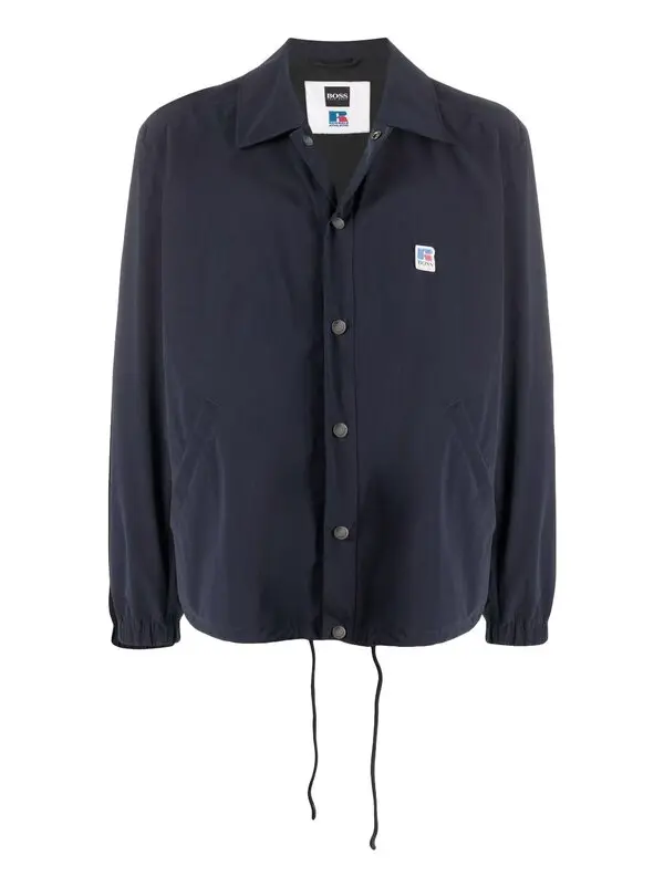 BOSS Logo-patch Shirt Jacket - Blue