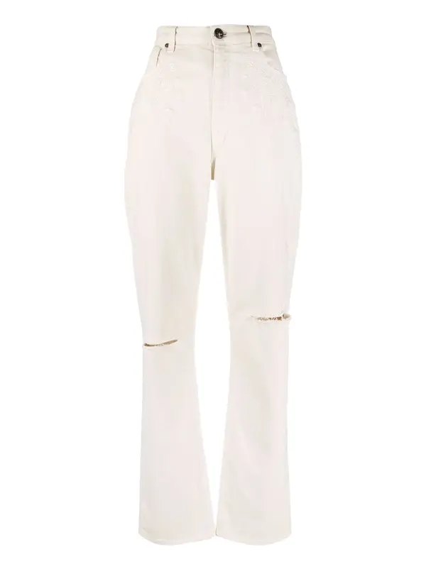 Etro High-waisted Straight Leg Jeans - Neutrals