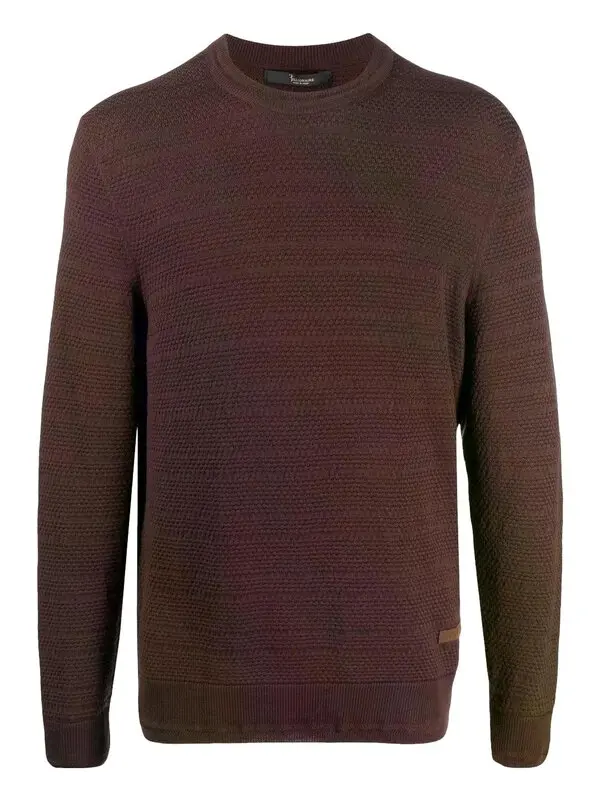 BILLIONAIRE Round-neck Merino Wool Jumper - Brown