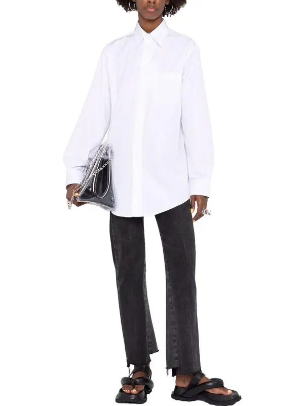 MAISON MARGIELA Long-sleeve Organic Cotton Shirt - White
