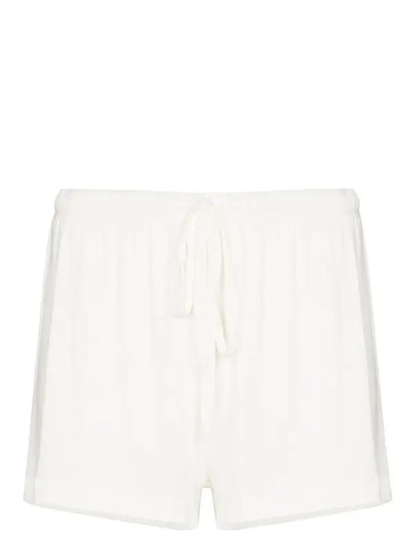 LESET Nora Drawstring-waist Shorts - White