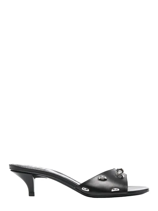 Givenchy Studded Ring Leather Sandals - Black