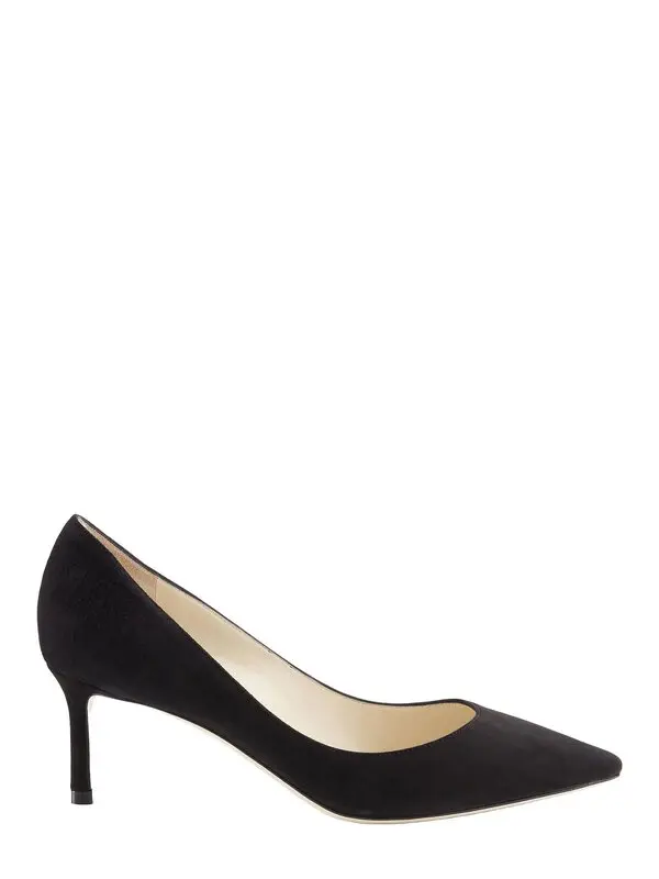 JIMMY CHOO Romy 60 Suede Pointed Toe Pumps - Black