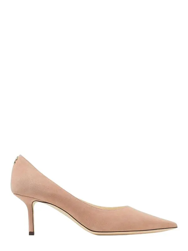 JIMMY CHOO Love 65 Suede Pumps With Jc Emblem - Ballet Pink