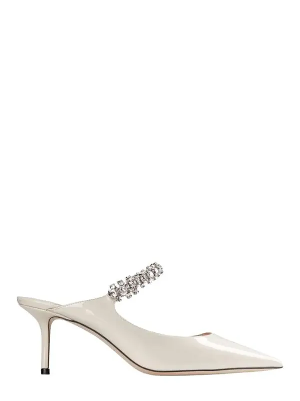 JIMMY CHOO Bing 65 Patent Leather Mules - Linen