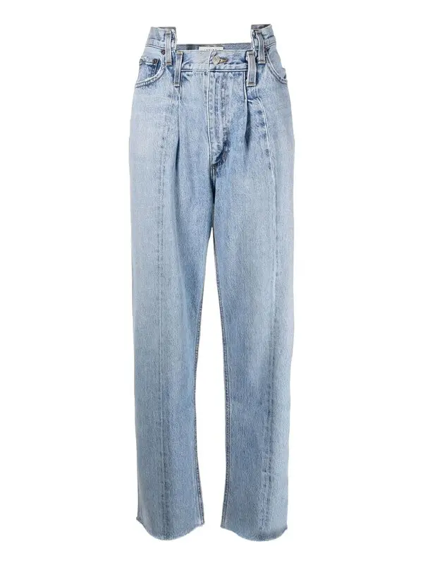 AGOLDE Pieced Angled Straight-leg Jeans - Blue