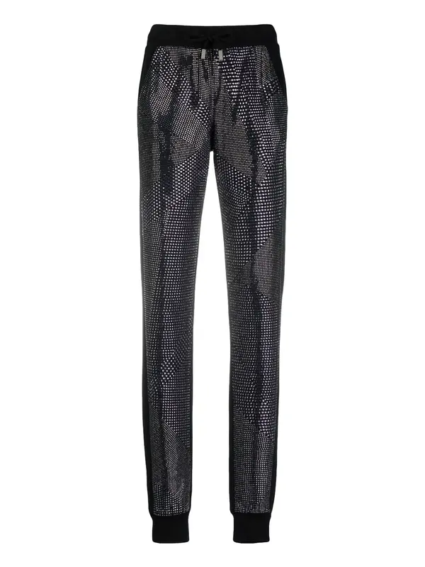 Philipp Plein Crystal Slim-cut Track Pants - Black