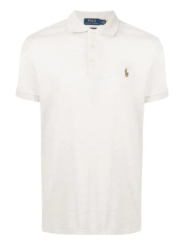 Polo Ralph Lauren Pima Logo-embroidered Polo Shirt - Grey