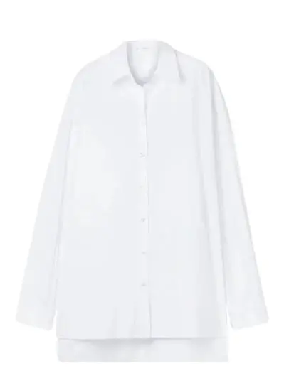 THE ROW Essentials Luka Cotton-poplin Shirt - White