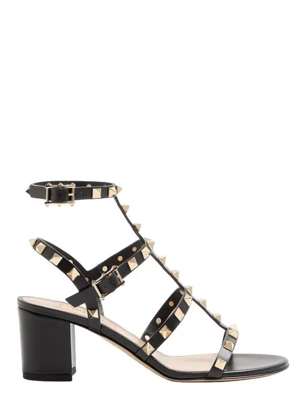 Valentino Garavani Rockstud 60 Mm Ankle Strap Sandals - Black