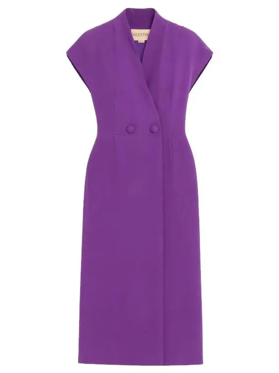 Valentino Garavani Cady Couture Dress With Cut-out Detail - Purple