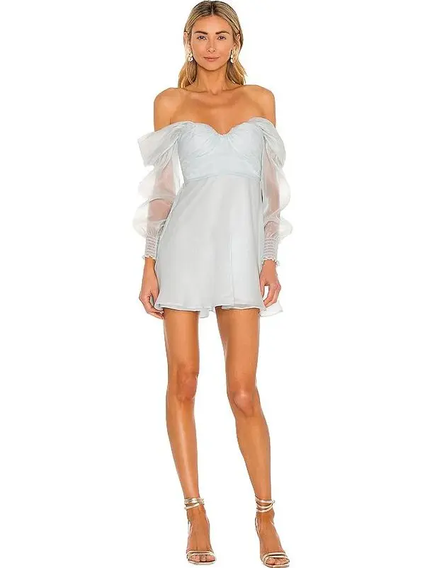 House Of Harlow 1960 X Burna Mini Dress - Pale Blue