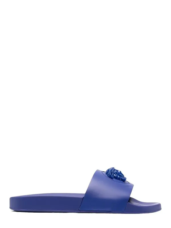 Versace La Medusa Open-toe Slides - Blue