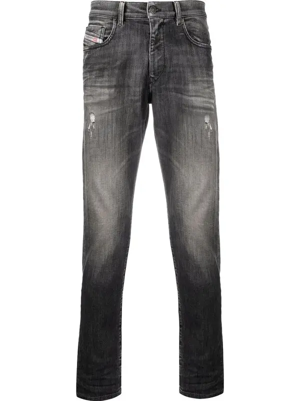 DIESEL® Faded Effect Distressed Jeans - Black
