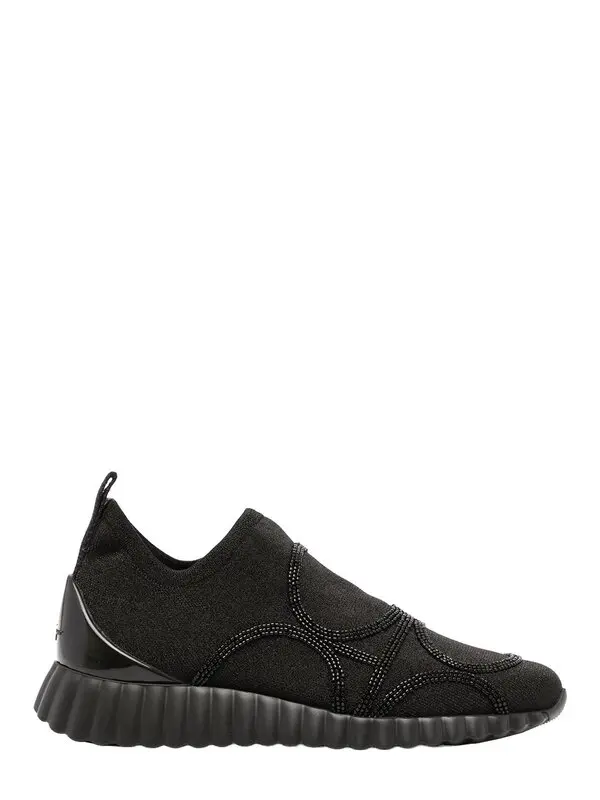 FERRAGAMO Embellished Slip-on Sneakers - Black