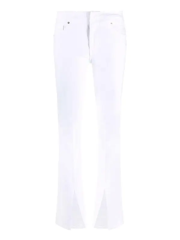 FRAME Slit-detail Denim Jeans - White
