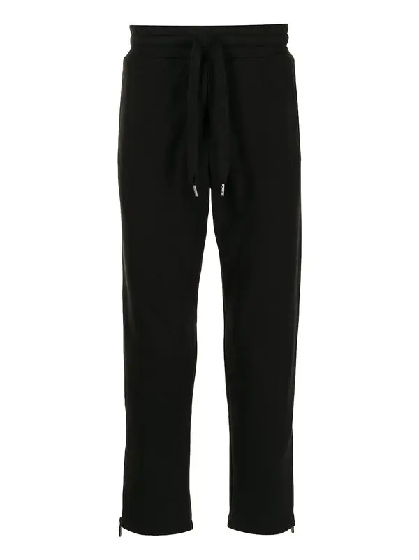 PORTS V Zip Detail Track Pants - Black