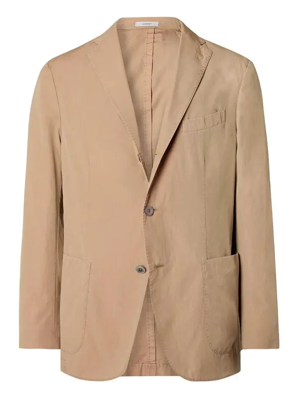 Boglioli K-jacket Slim-fit Unstructured Stretch-cotton Suit Jacket - Neutrals