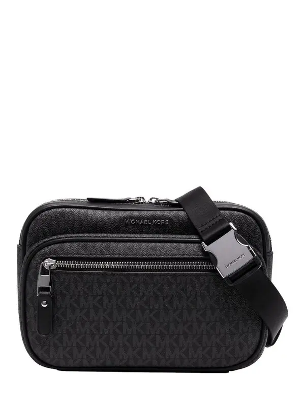 Michael Kors Monogram Zipped Belt Bag - Black
