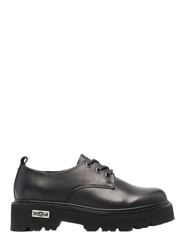CULT Chunky Leather Lace-up Shoes - Black
