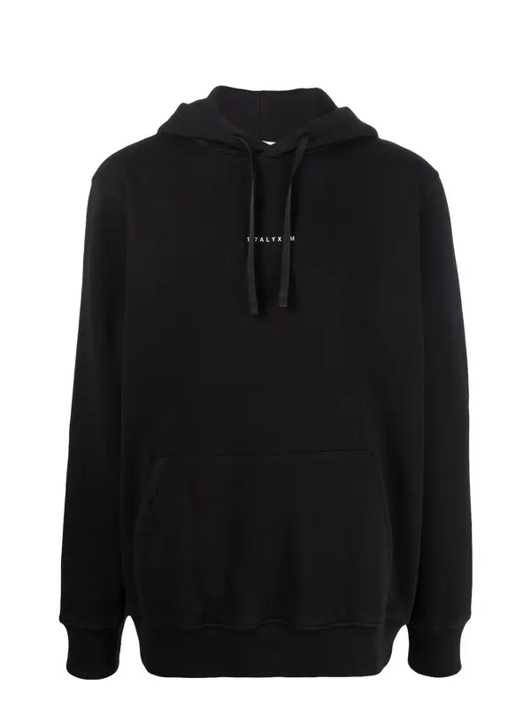 1017 Alyx 9sm Logo-print Pullover Hoodie - Black