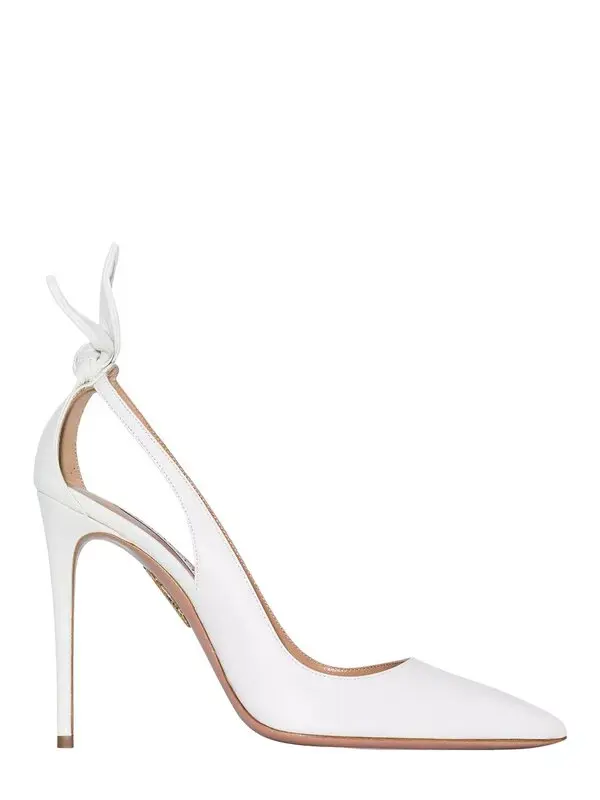 AQUAZZURA Bow Tie 105mm Pumps - White