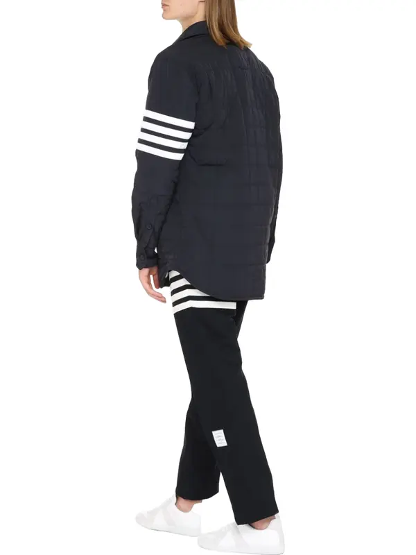 Thom Browne 4-bar Stripe Padded Shirt Jacket - Blue