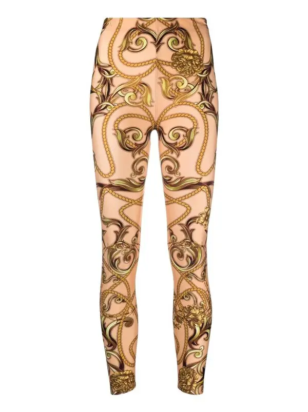 Philipp Plein New Baroque Print Leggings - Neutrals