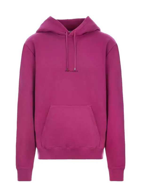 Saint Laurent Logo-print Oversized Hoodie - Pink