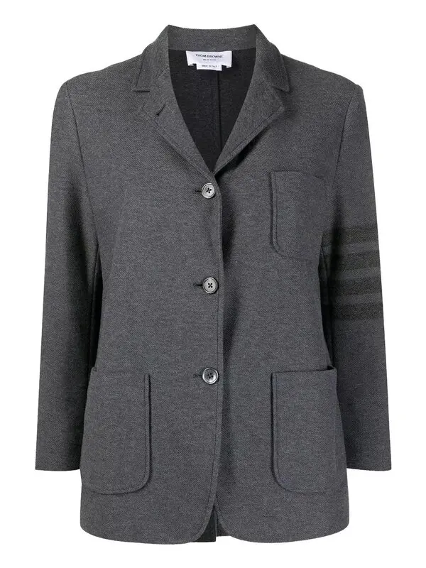 Thom Browne 4-bar Stripe Blazer - Grey
