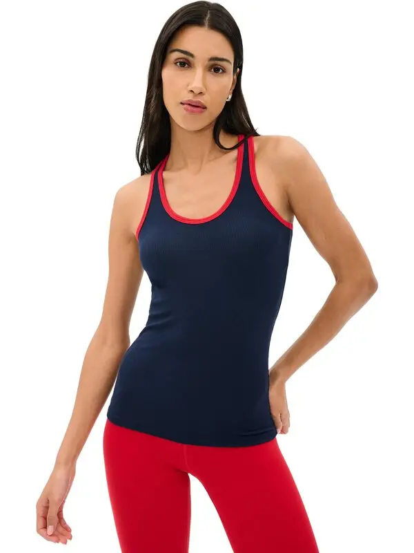 Splits59 Ashby Rib Tank - Indigo/pirate Red