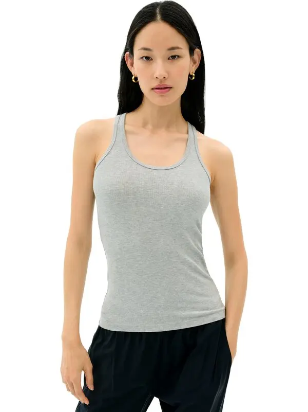 Splits59 Ashby Rib Tank - Lt. Heather Grey