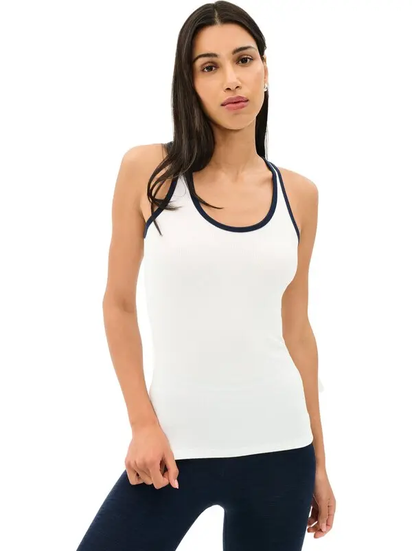 Splits59 Ashby Rib Tank - White/indigo