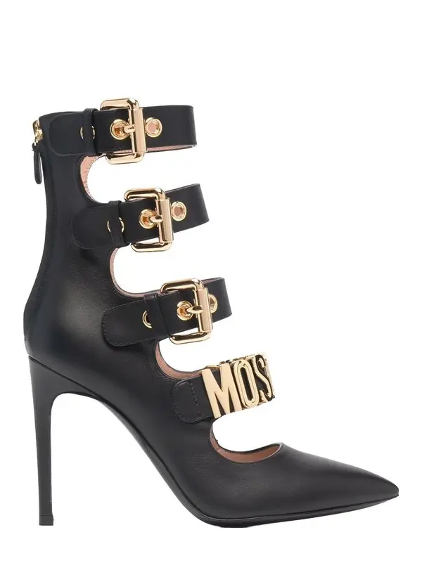 Moschino Logo-plaque 110mm Pumps - Black