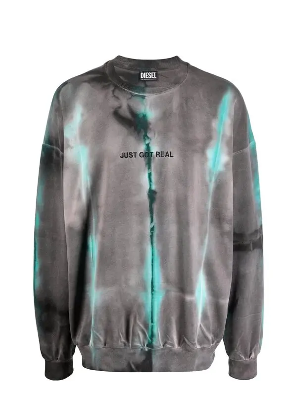 DIESEL® Tie-dye Sweatshirt - Grey