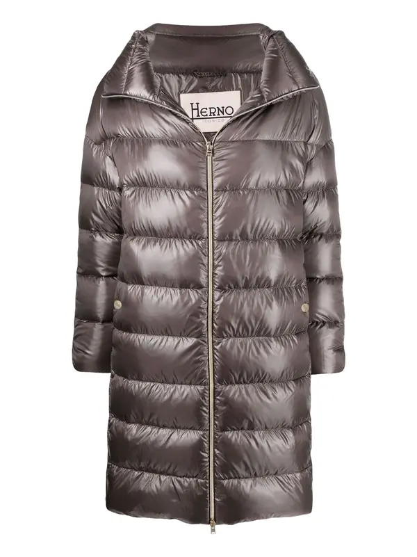Herno Down-feather Mid-length Coat - Grey