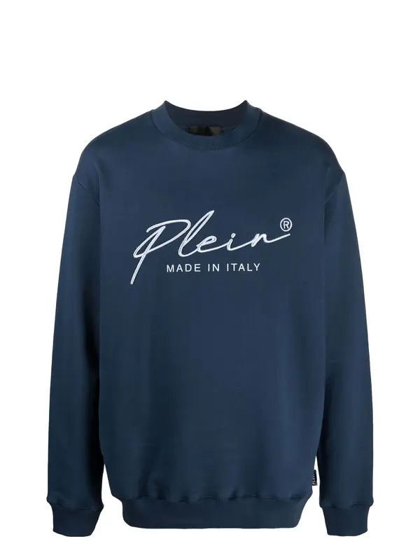 Philipp Plein Embroidered-logo Sweatshirt - Blue