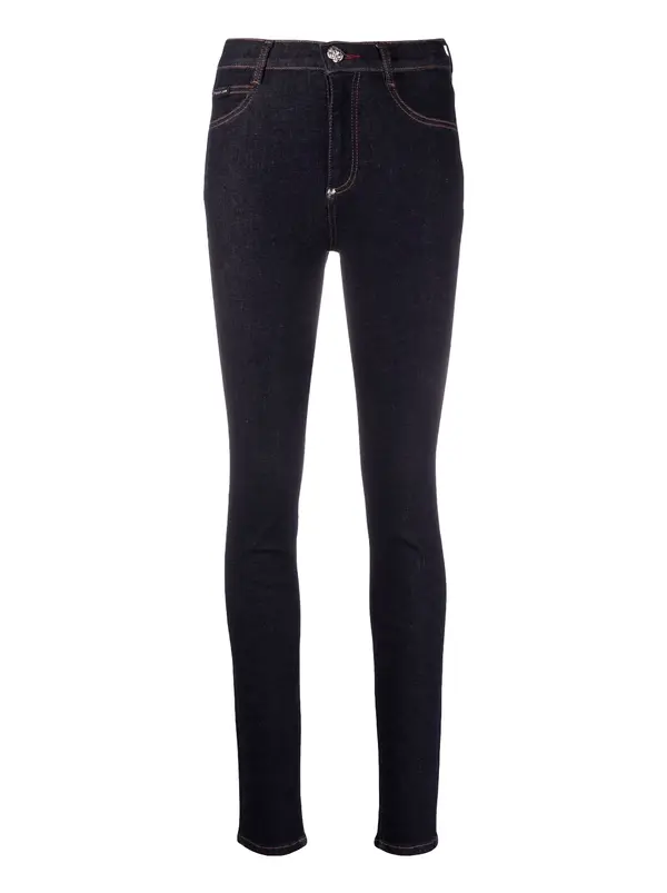 Philipp Plein High-waisted Skinny Jeans - Blue