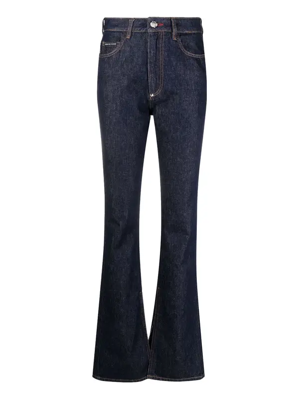 Philipp Plein High-waisted Flare Jeans - Blue