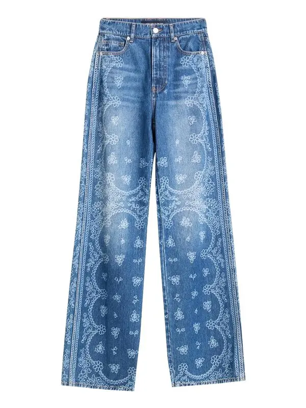 Veronica Beard Taylor High-rise Wide-leg Jeans - Indigo