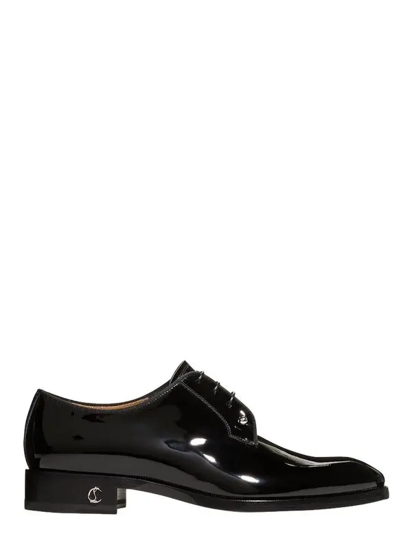 CHRISTIAN LOUBOUTIN Chambeliss Patent Red-sole Oxfords - Black