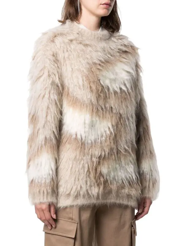 Brunello Cucinelli Mock Neck Mohair Sweater - Neutrals
