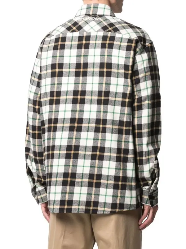 COUNTY OF MILAN Feather Checked Shirt - Neutrals